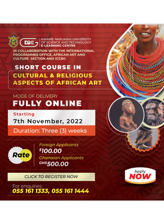 OnlineCourse_registration_AfArt | Elearning, KNUST