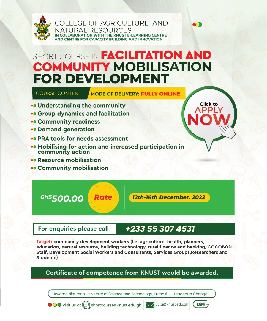 facilitationAndCommunity_Register | Elearning, KNUST